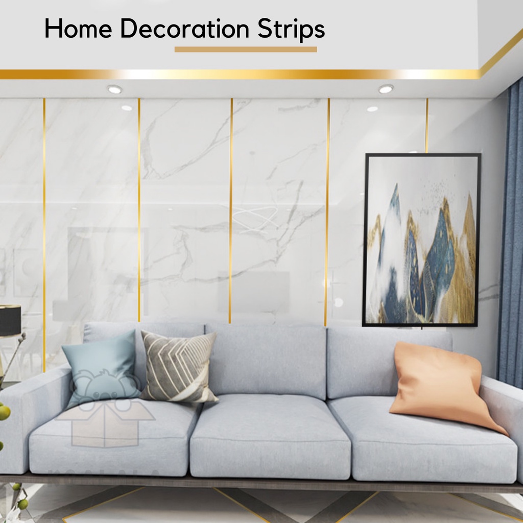 25M/50M Self Adhesive Waterproof Decoration Strip DIY Gold Decorative ...