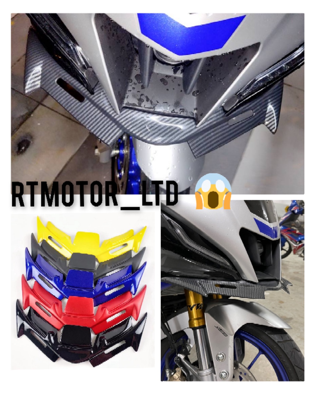 YAMAHA NEW R15M R15 V4 FRONT WINGLET AERODYNAMIC FIBRE MATERIAL ...