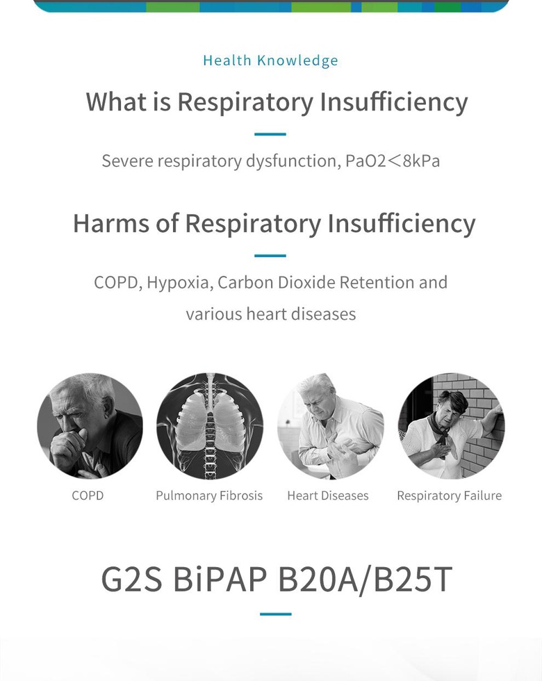 BMC G2S BPAP B25A CPAP Bi-level CPAP for Snoring Sleep Apnea COPD with ...