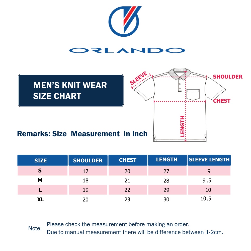 ORLANDO Men Polo Tee Shirt - RL63902B222 | Shopee Malaysia