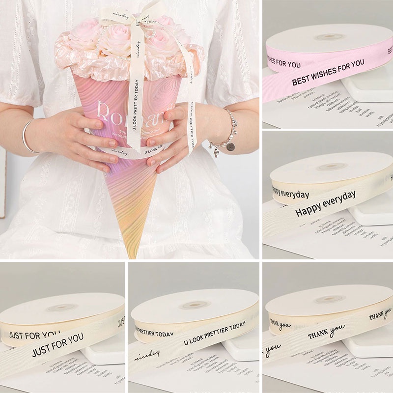 DIY Wrapping Material Silk Ribbon Letter Silk Ribbon Gift Packing ...