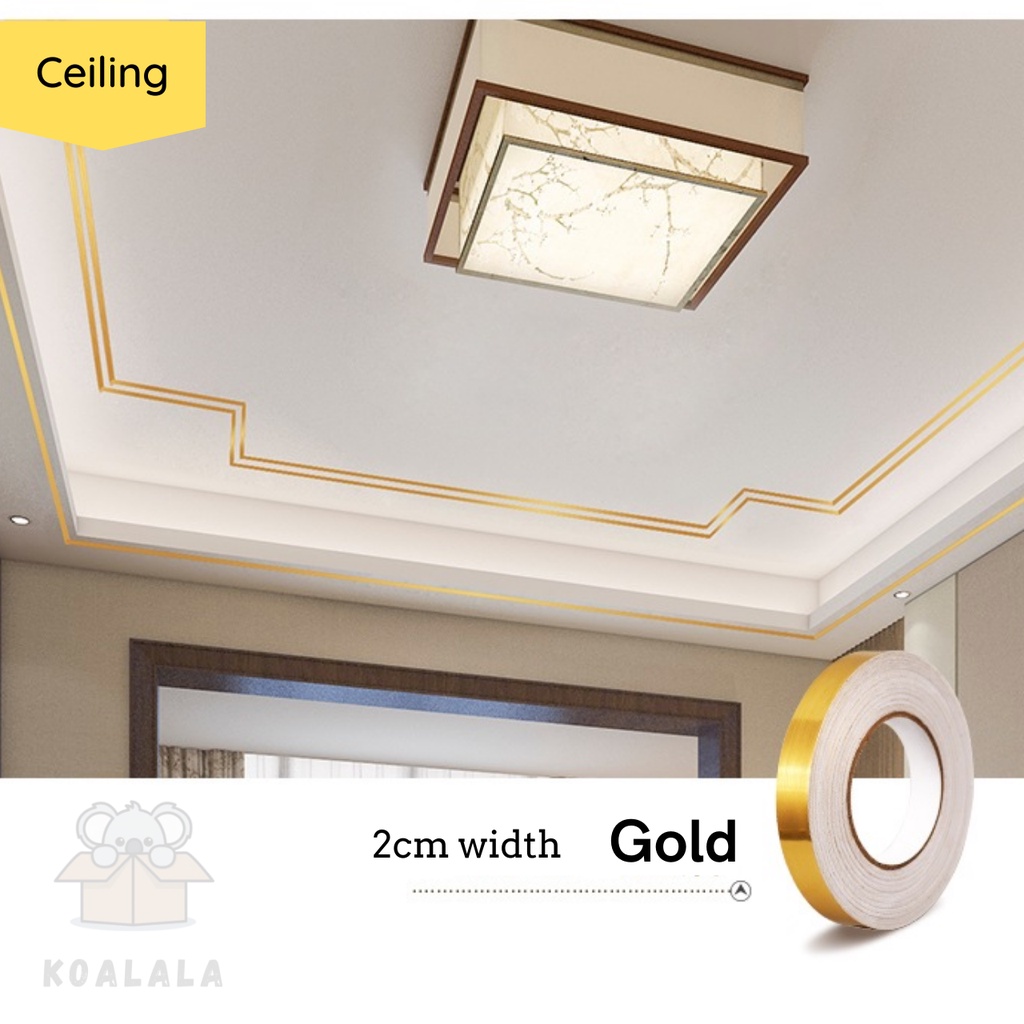 25M/50M Self Adhesive Waterproof Decoration Strip DIY Gold Decorative ...