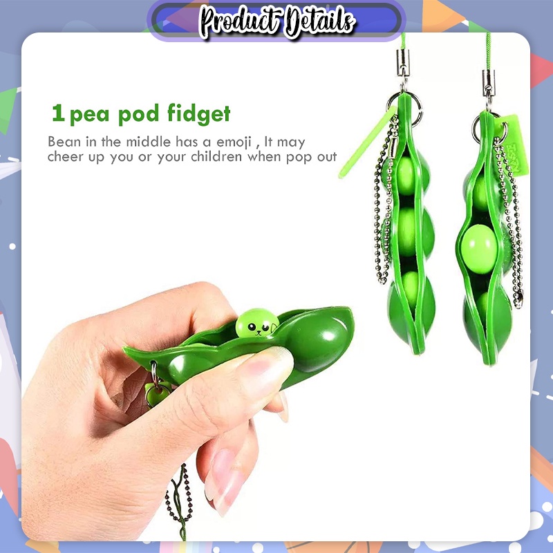 [Little B House] Fidget Toy Squeeze Peanut Stress Relief Squishy Pea ...