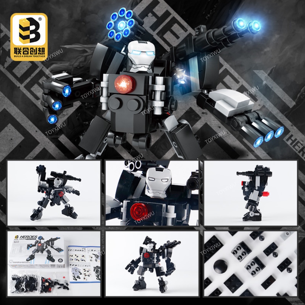 Black Iron man block Marvel movie super hero red iron man and black ...