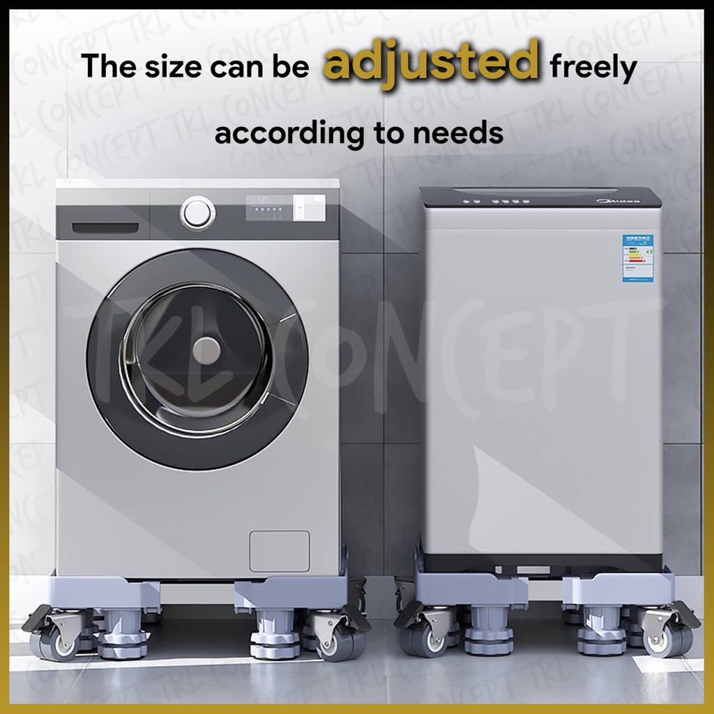 TKL Adjustable Washing Machine Stand Wheel Base Pelapik Roda Mesin ...