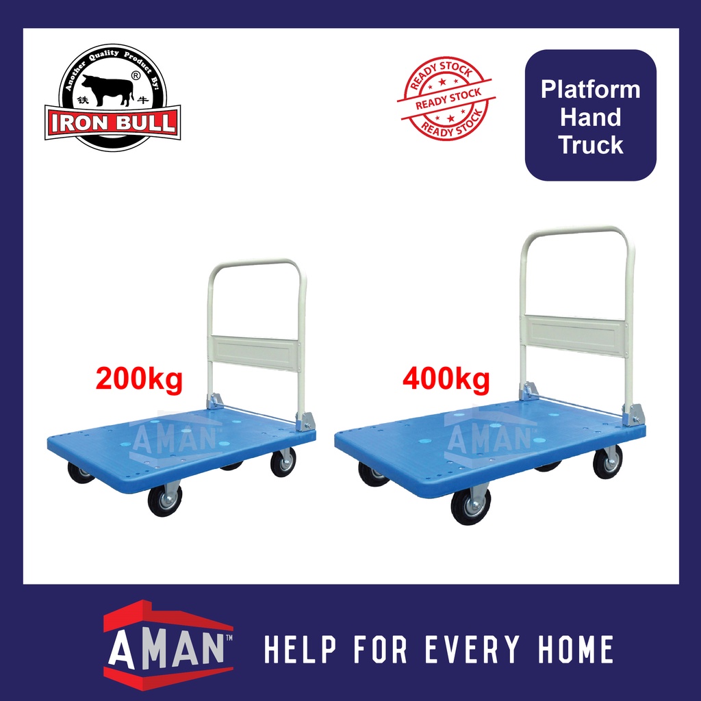 Iron Bull Foldable PVC Platform Hand Truck Trolley 200kg / 400kg / PT ...