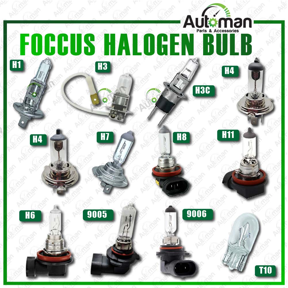 Car Motorcycle Hallogen Headlamp Bulb Headlight H1 H3 H3C H4 H7 H8 H11 ...