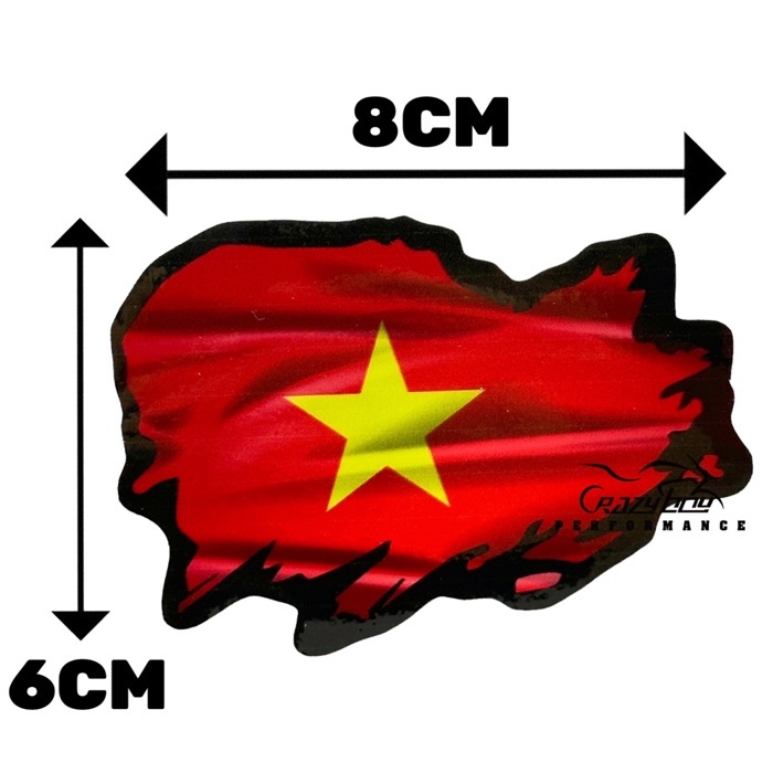STICKER MOTOR FLAG BENDERA NEGERI VIETNAM MALAYSIA SELANGOR PERAK ...