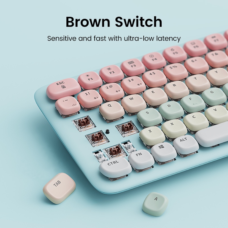 UGREEN Mechanical Bluetooth Keyboard Brown Switch Gaming Keyboard ...