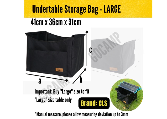 Under Table Storage Bag For Foldable Aluminium Egg Roll Table Camping ...