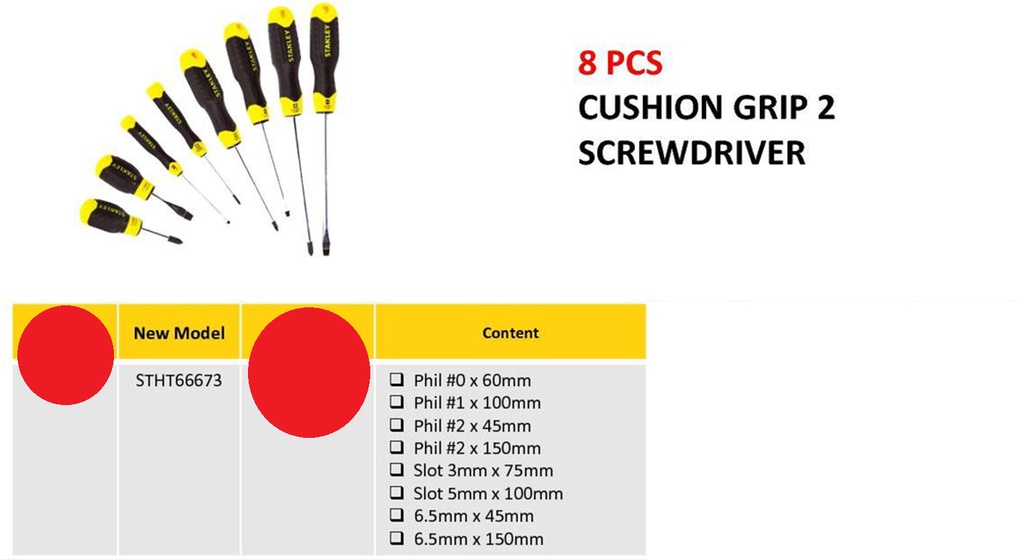 Stanley Screw Driver Set Cushion Grip 2 Stanley Screwdriver Set Skru ...