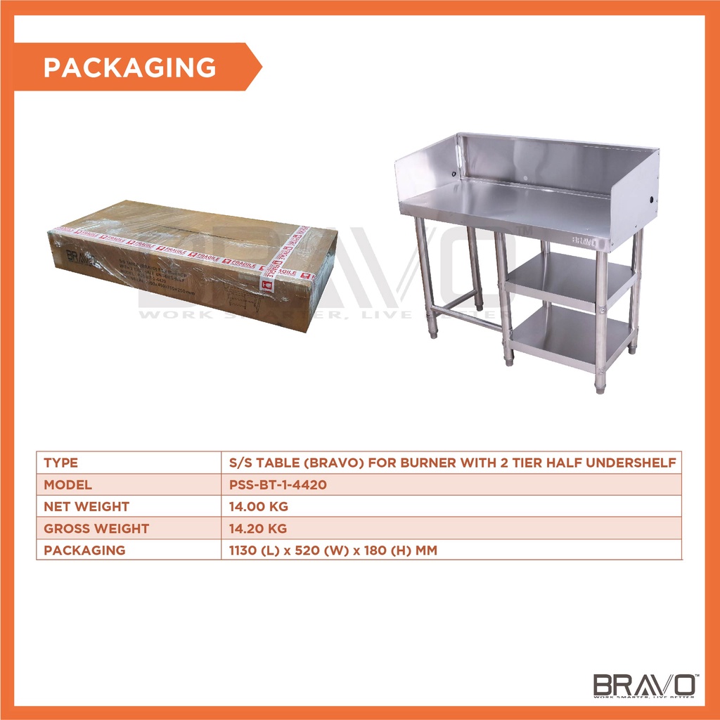 Meja Stainless Steel Table Cooking Table Kitchen Burner Stand Stove ...