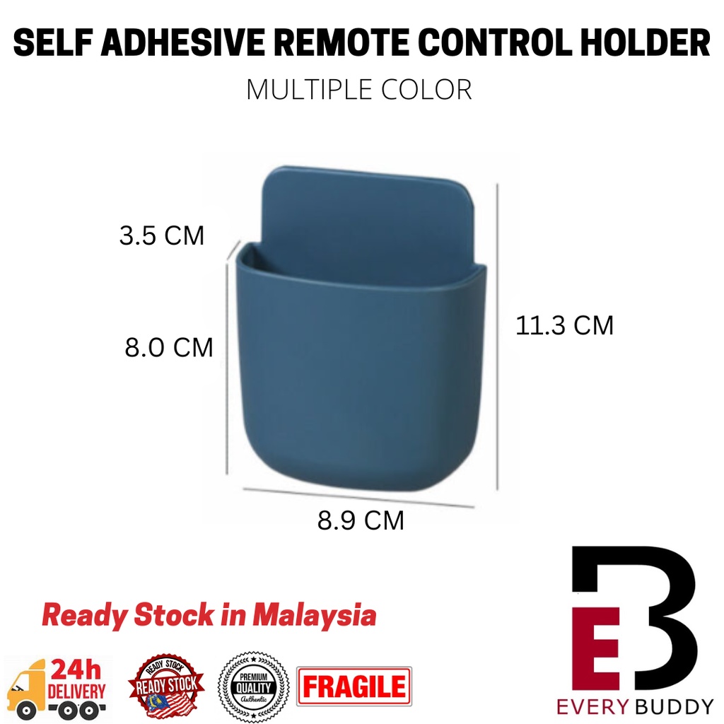 Remote Control Holder Self Adhesive Wall Mounted Storage Box For Phone ...