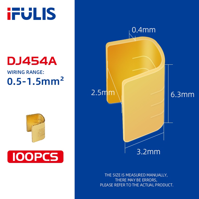 400PCS 454 435 Set 100PCS 0.5-1.5mm² 1.5-3.0mm² 3.0-6.0mm² Wiring Tab ...