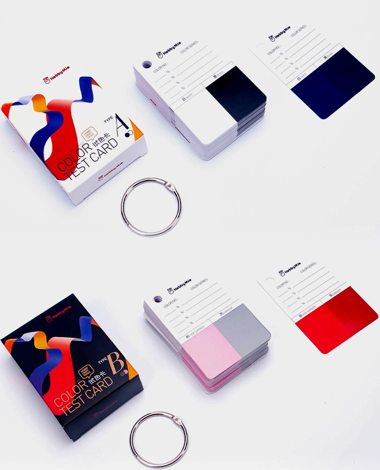 [HobbyMio] Paint Colour Test Card - Airbrushing Model Color Paper ...