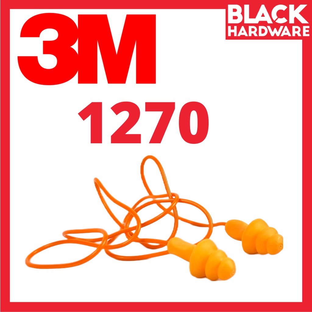 BLACK HARDWARE 3M Foam Ear Plug 1271 1270 1110 PVC Corded Reusable ...