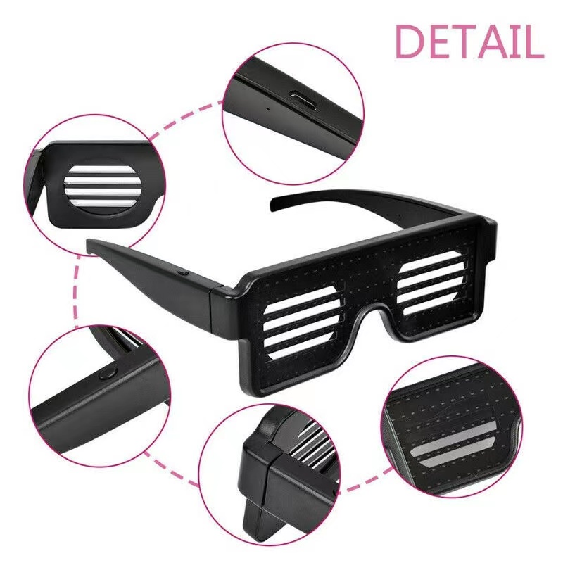 LED Luminous Glasses Mix Color LED Spec Mata LED Glasses Cermin Mata ...