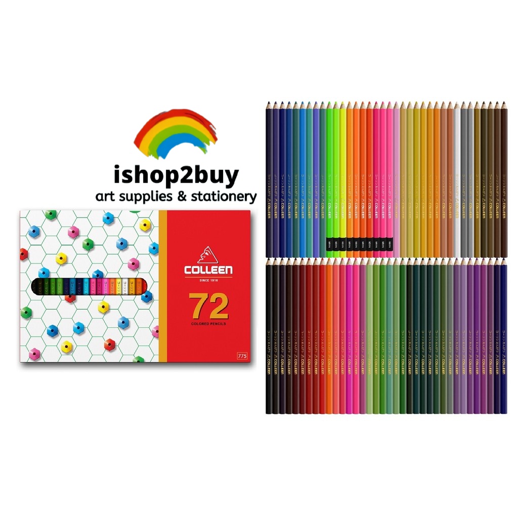 COLLEEN Color Pencil Hexagon Colour Pencil 12 48 60 72 Colors 775 ...