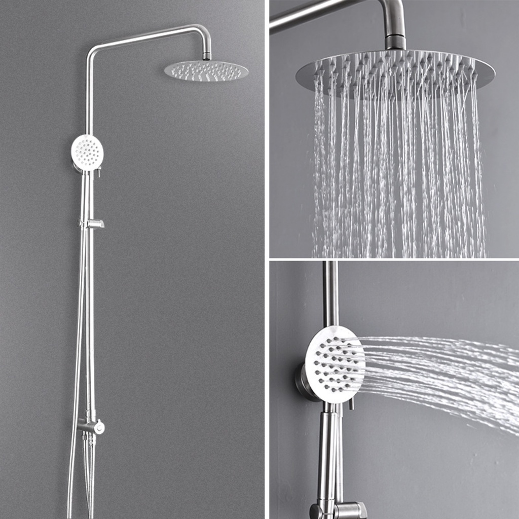 Stainless Steel Rain Shower Set Rainfall Shower Set Water Heater Shower ...
