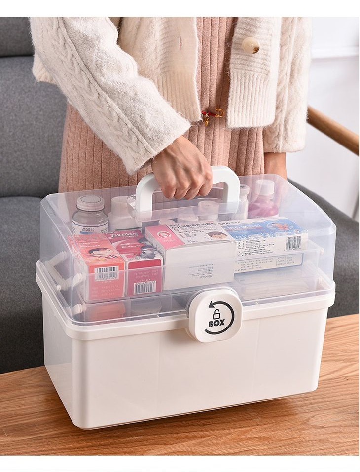 Medical Storage Box Organizer First Aid Emergency Kit Box Medical Box ...