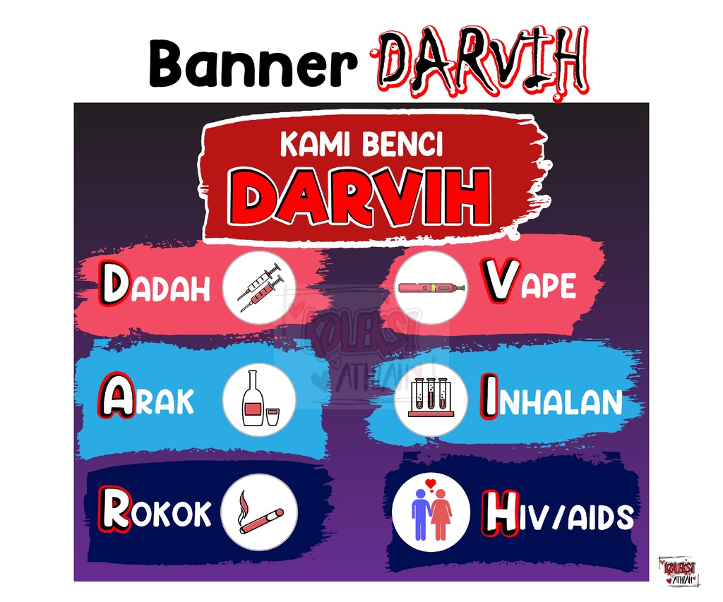 Bahan sudut DARVIH / Anti Dadah / PPDA saiz 2x2ft | Shopee Malaysia