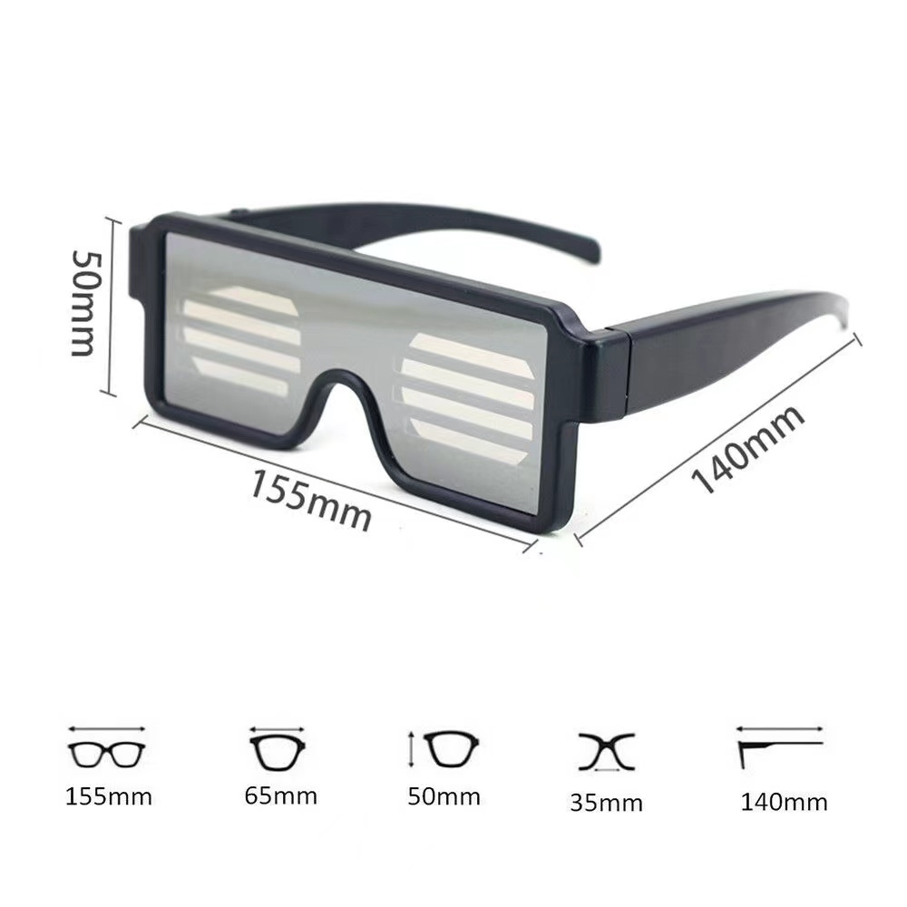 LED Luminous Glasses Mix Color LED Spec Mata LED Glasses Cermin Mata ...