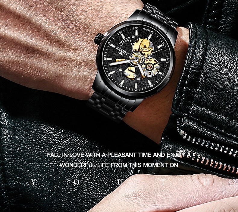 Full Set Authentic Automatic Watch Jam Tangan FNGEEN Tempered Mirror ...