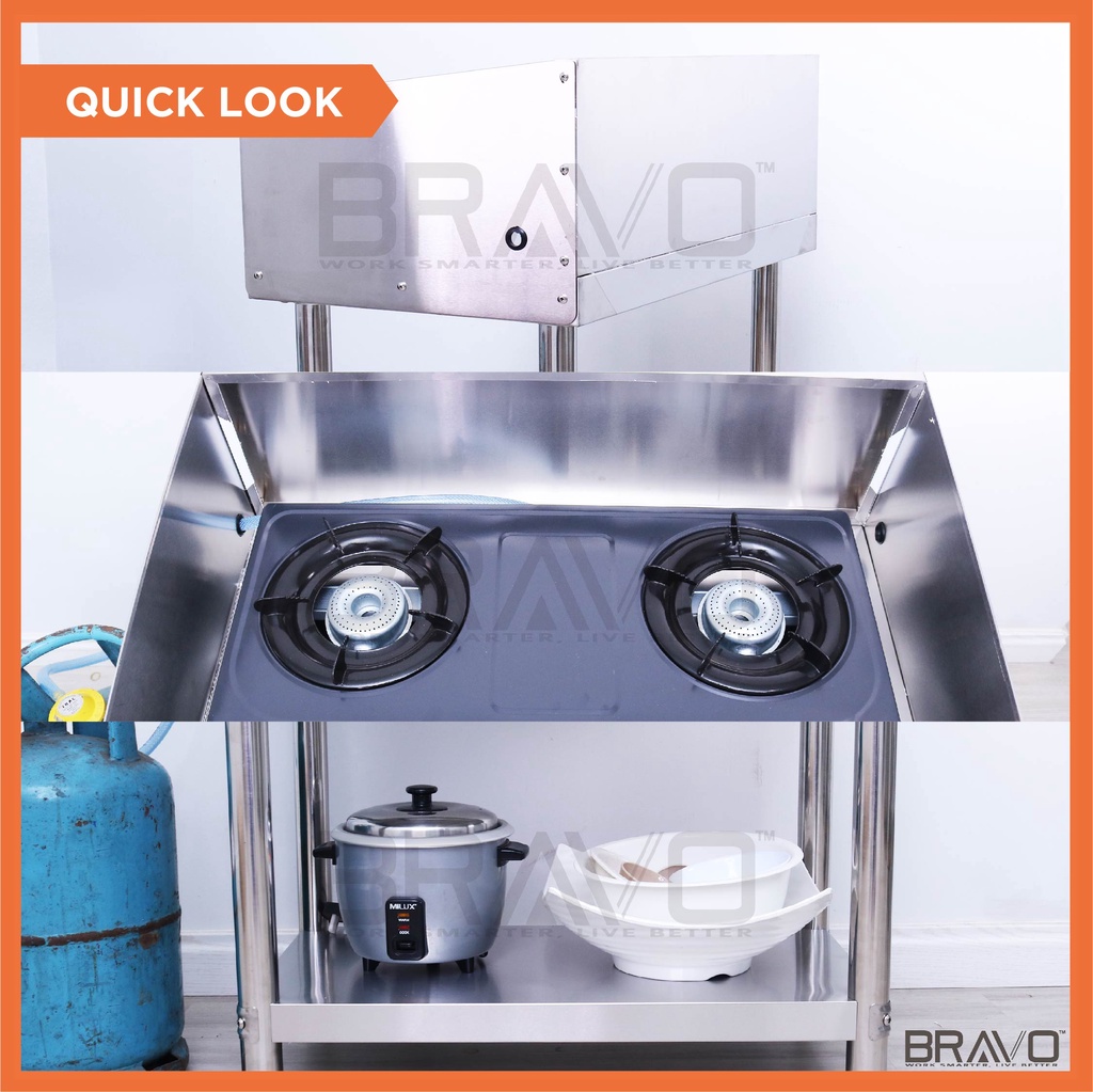 Meja Stainless Steel Table Cooking Table Kitchen Burner Stand Stove ...