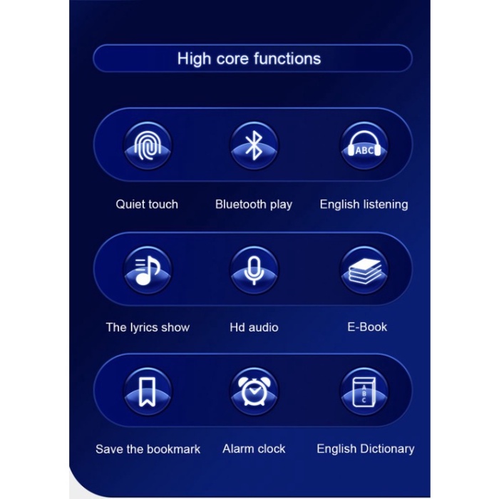 Metal Touch Screen MP3 Bluetooth Player Music Maximum Support 128GB ...