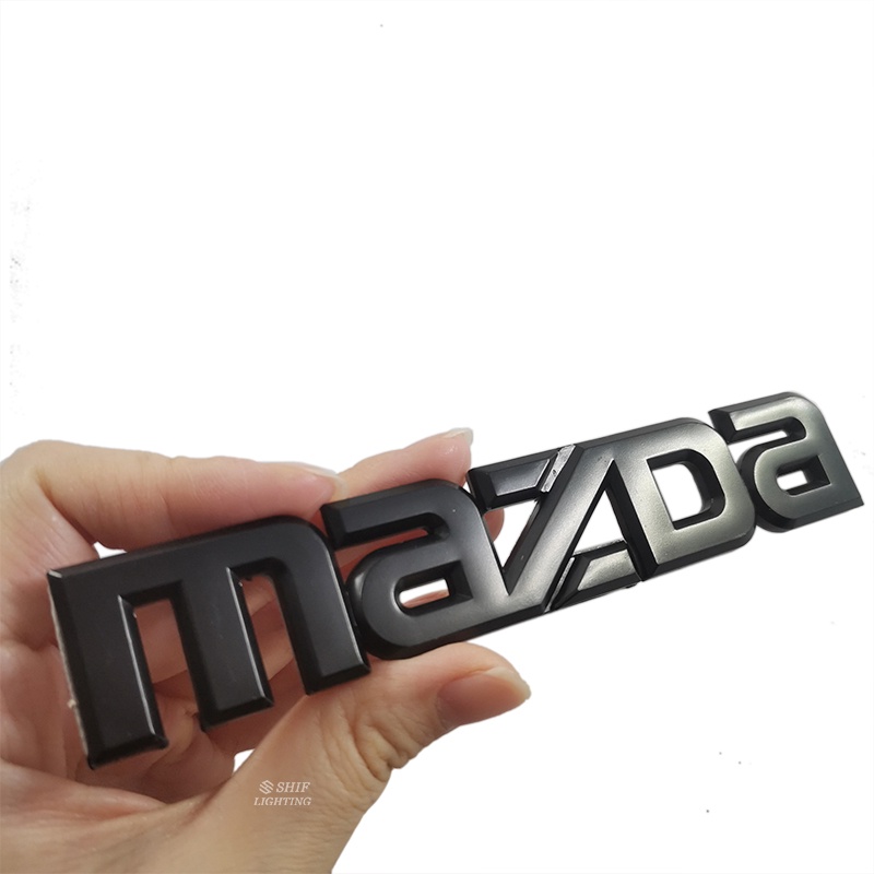 1 x ABS Chrome/Black/Carbon Fiber MAZDA Letter Logo Car Auto Rear Trunk ...