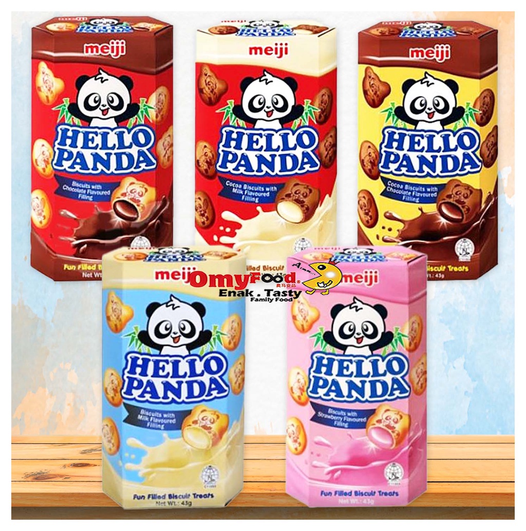 40g Meiji Hello Panda Biscuits [Chocolate/Cocoa Milk/Cocoa Chocolate ...