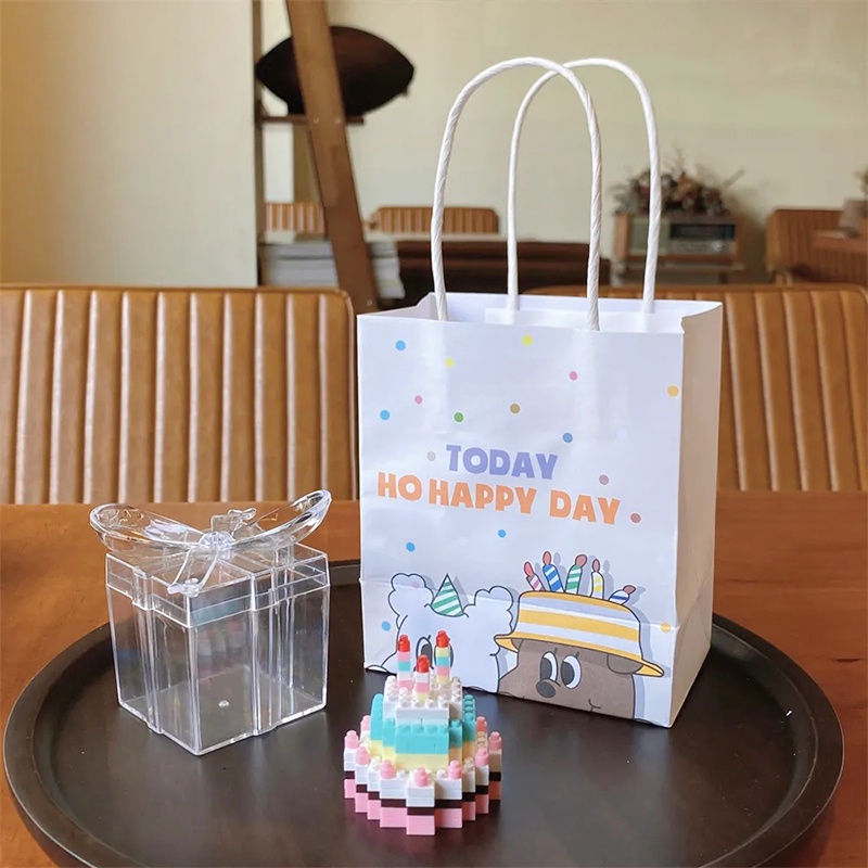 Building Block Cake Assembling Blocks Gift Happy Birthday Cake | Shopee ...