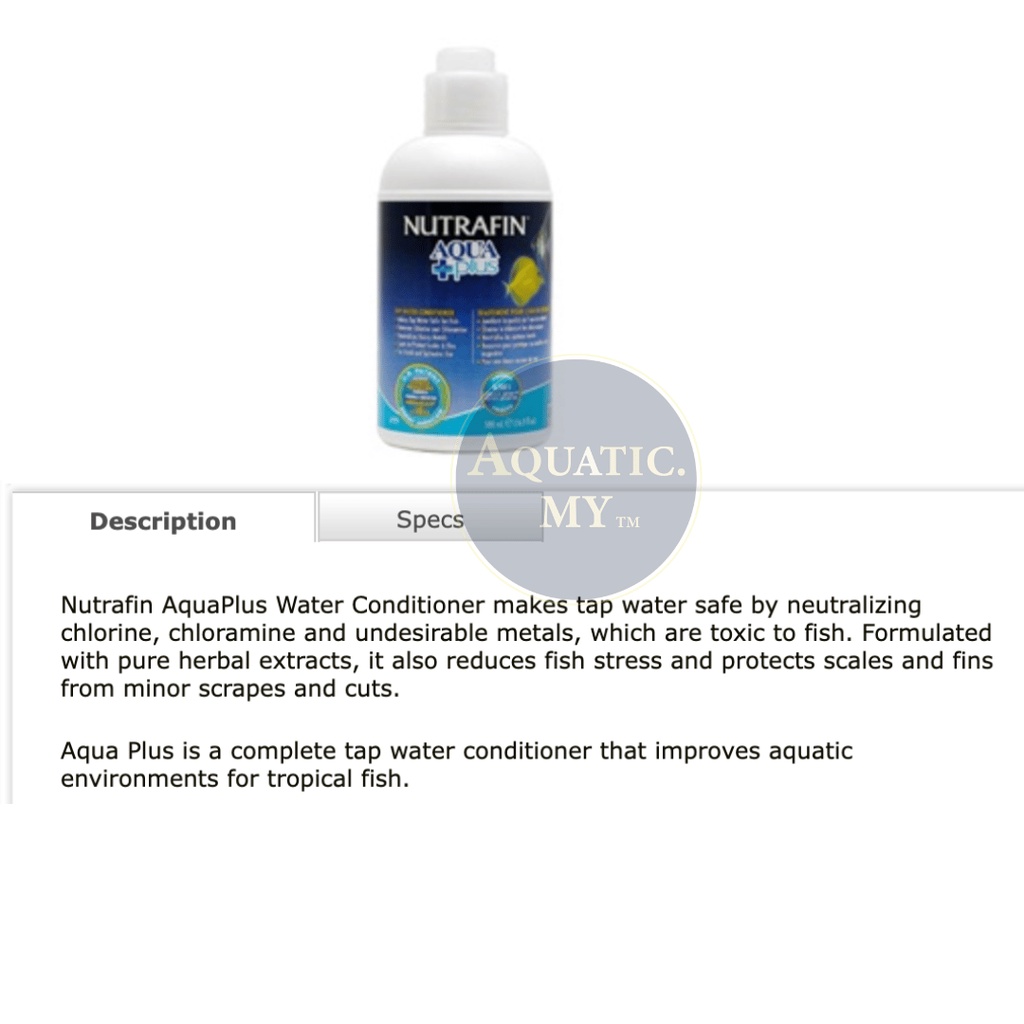 Nutrafin Aqua Plus Anti Chlorine (2L) Fish Care | Shopee Malaysia