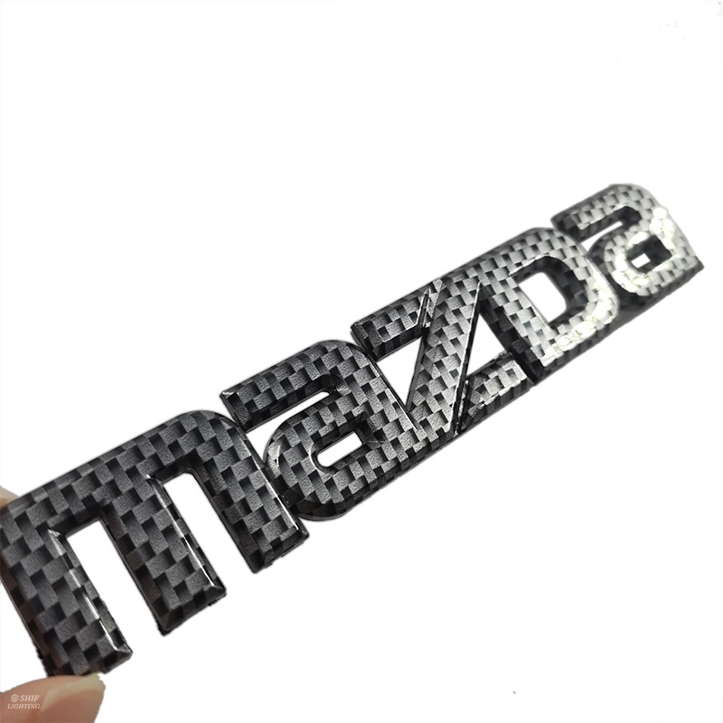 1 x ABS Chrome/Black/Carbon Fiber MAZDA Letter Logo Car Auto Rear Trunk ...