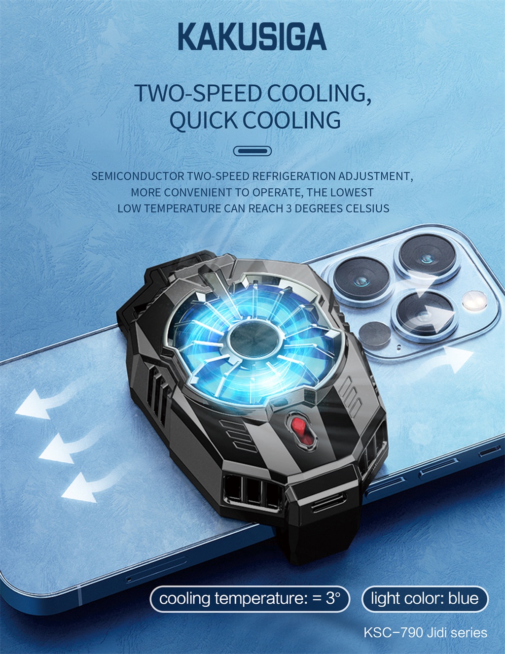 Kaku Jidi Mobile Phone Cooler Heat Sink Ice Cooling Radiator Tablet ...