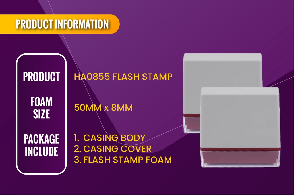 HA 0855 Flash Stamp Casing with 7mm Photosensitive Foam (CASING ONLY ...