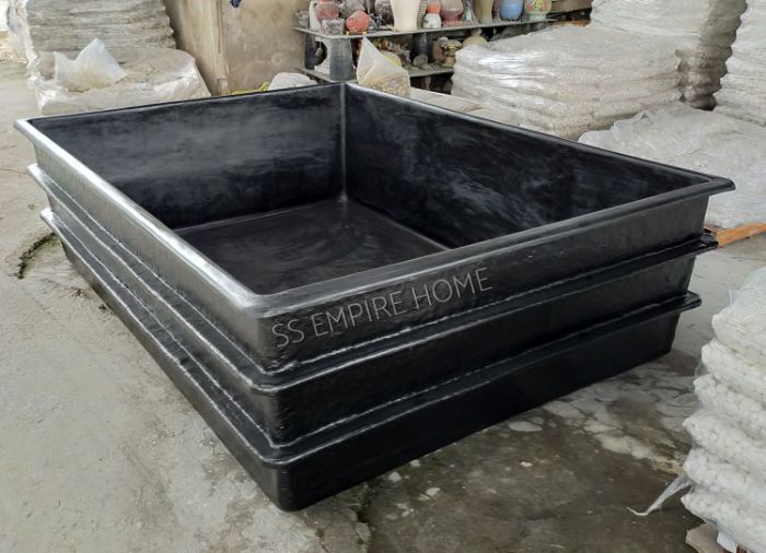 NEX 7 x5x2 Black Fiberglass Fish Tank Water Pond Aquarium Heavy Duty ...