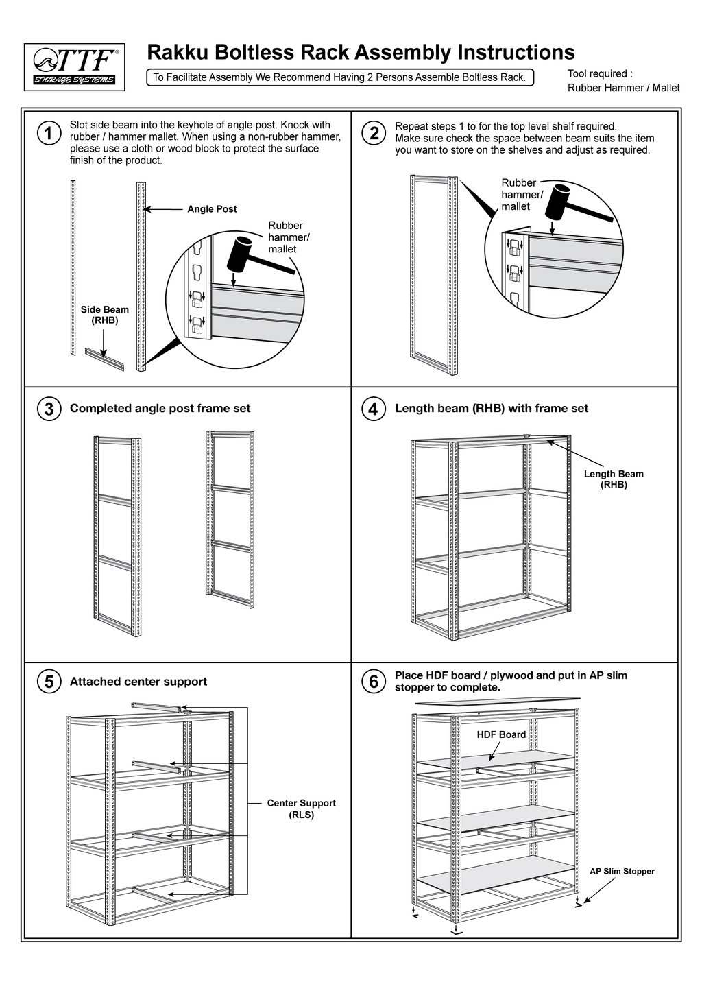 TTF Rack™ RAKKU RACK /Height 182-213cm 5 Levels /Boltless Rack Rak Besi ...