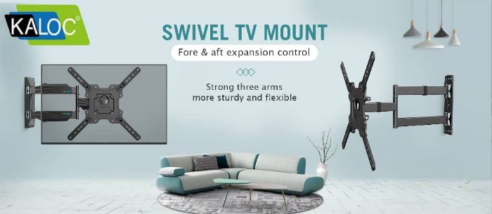 Kaloc X4 32"- 60" Full Motion 90 Degree Swivel Tilted Wall Mount TV ...