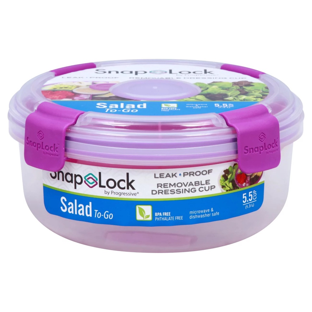 SnapLock by Progressive Salad to-Go Container Salad Bowl Container ...