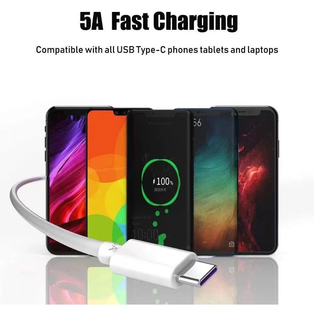 【6A】USB Type C Cable Charger TPE Fast Charging Data transfer Cable Type ...