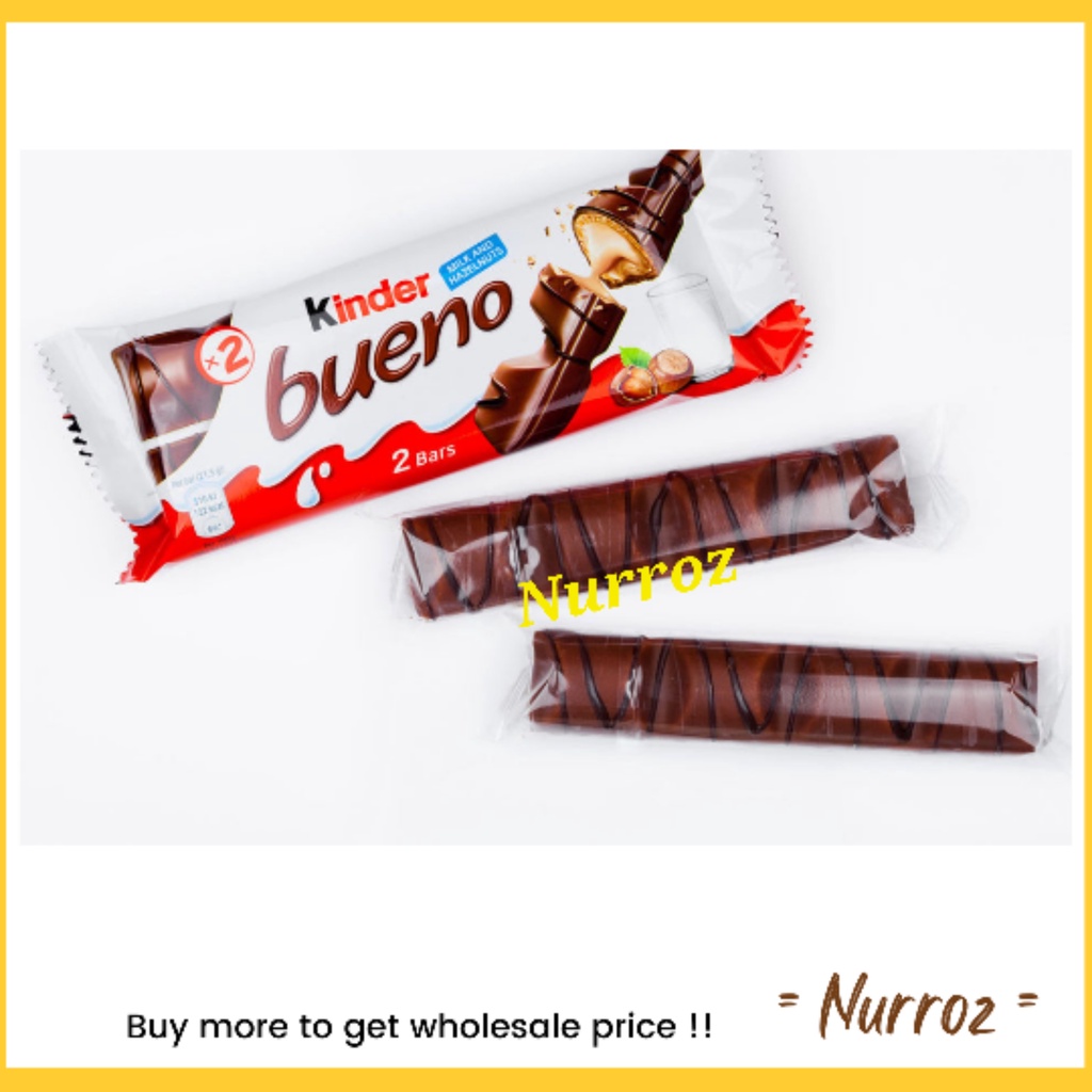 Kinder Beuno Chocolate (Choco and White) 43g 2bar | Coklat kinder bueno ...