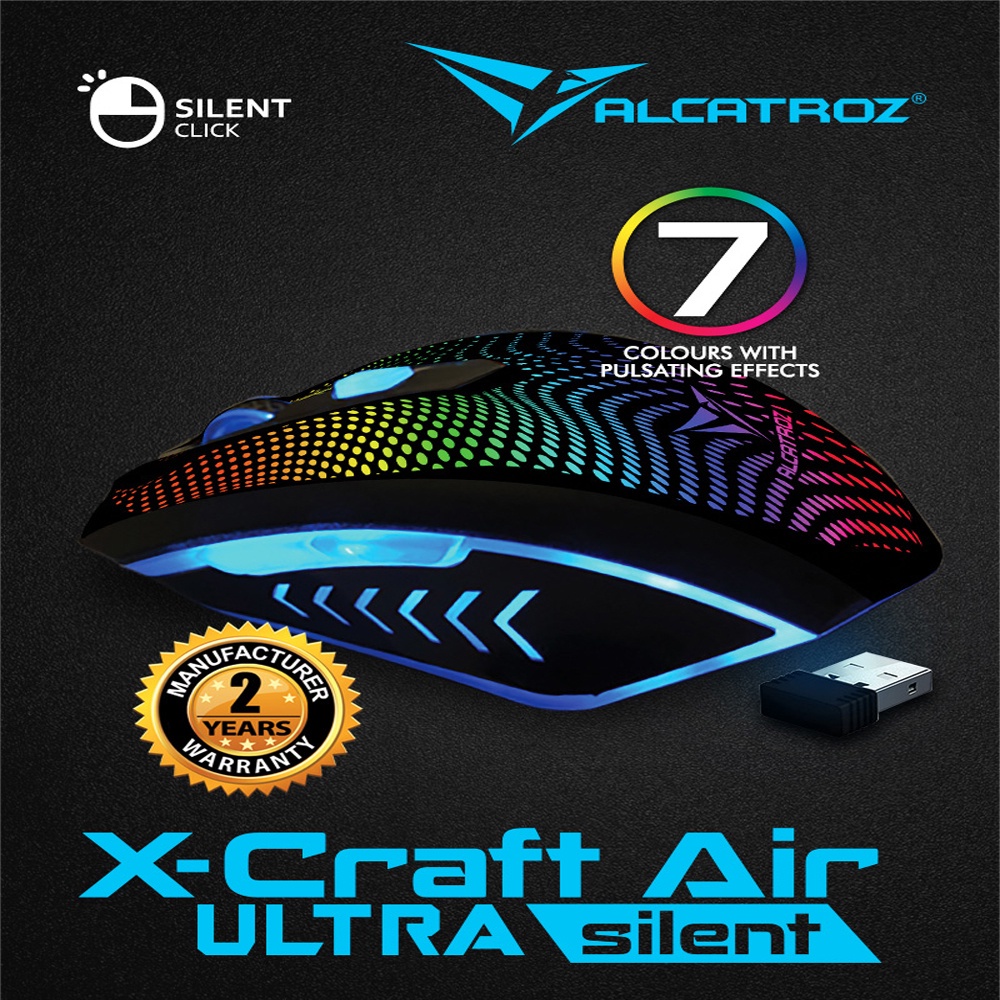 Alcatroz X-Craft Ultra | Air Ultra Silent Gaming Mouse USB Wired ...