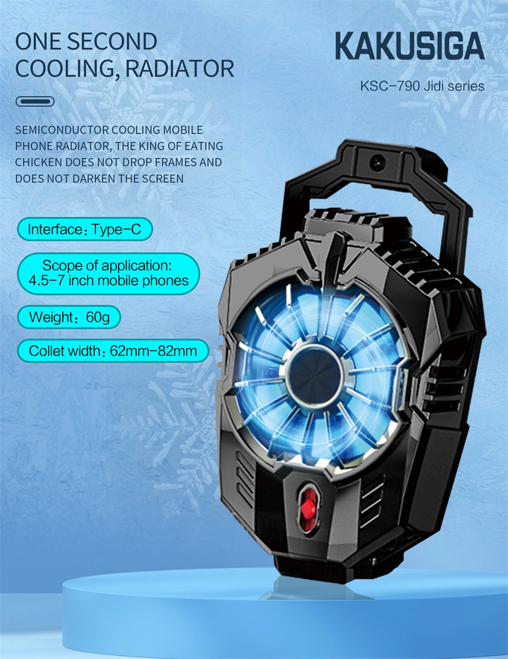 Kaku Jidi Mobile Phone Cooler Heat Sink Ice Cooling Radiator Tablet ...