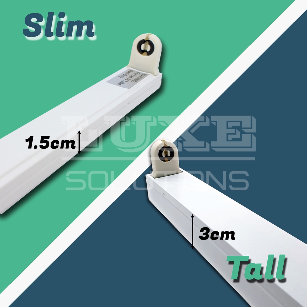 Thin/Thick Led Casing [4ft & 2ft] [Single/Double] [Slim/Tall] [Thin/Thick] Casing Fitting for ...
