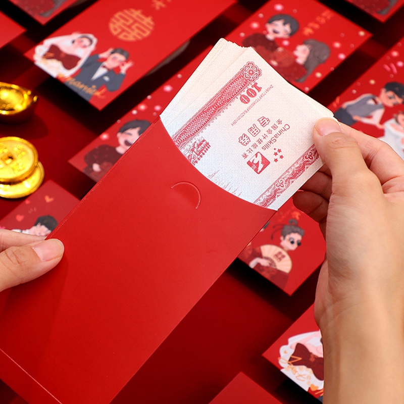 10pc Creative Wedding Red Packet Lucky Money Bag Foldable Marriage ...
