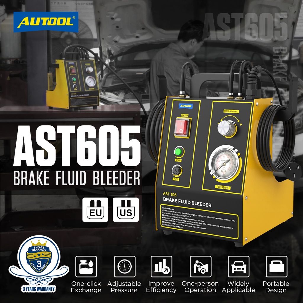 [Ready in KL] AUTOOL AST605 Car Pulsating Brake Oil Changer Brake Fluid Change Single Clutch ...