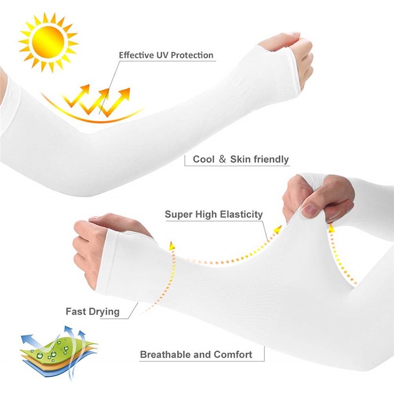 Aqua X & Let's Slim Cooling Hand Sock UV Protection Arm Sleeves Slim ...