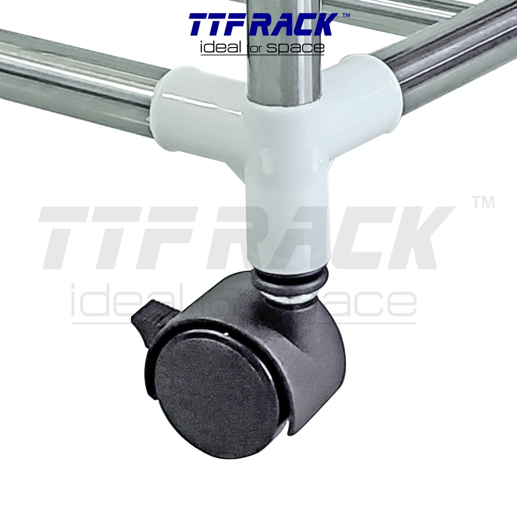 TTF Rack™️ (MLS-PW) Multi Layer Shelf PVC Wheel/ Kitchen Rack Pot Rack ...