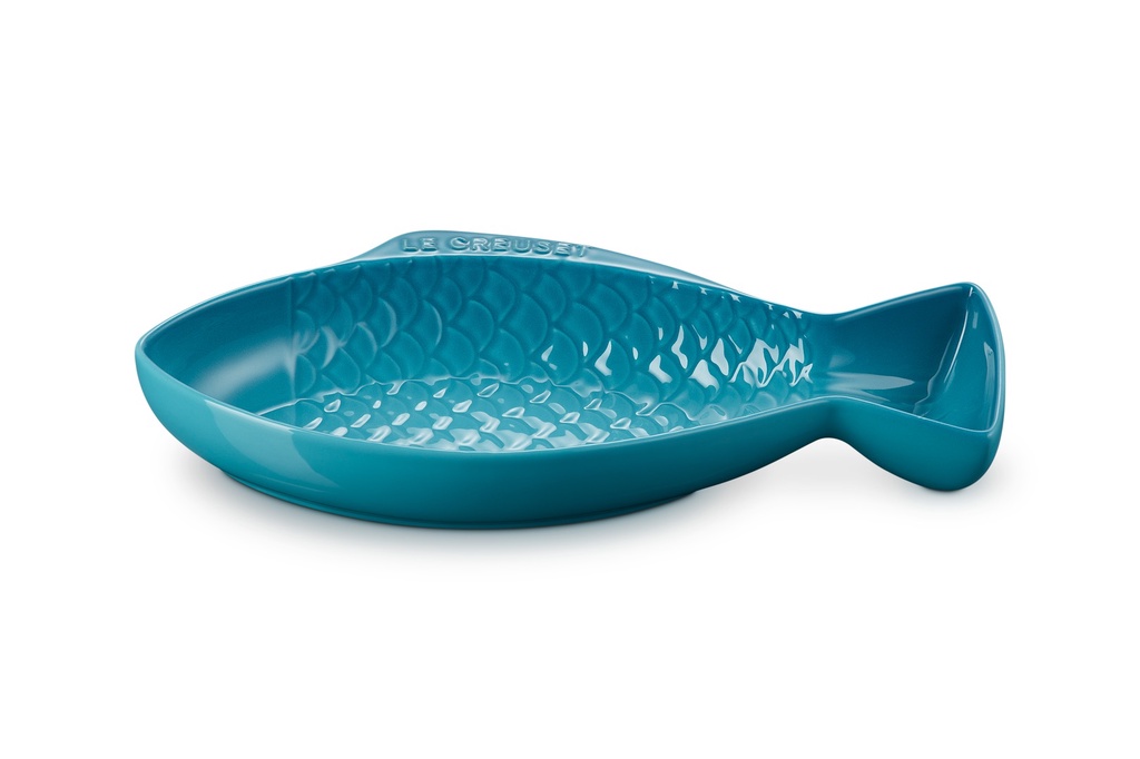 Le Creuset Stoneware Large Fish Dish - Caribbean Blue | Shopee Malaysia